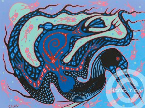 Turtle • Mishiike - Painting - Donald Chretien | First Nation Artist